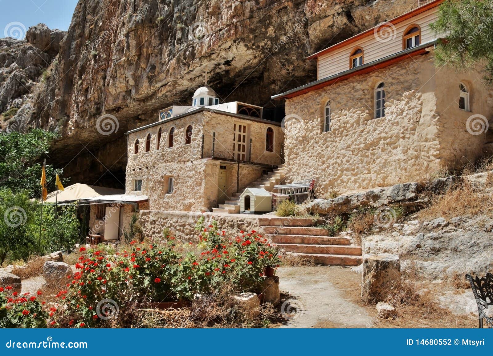 Saint Haritones Monastery Yard. Stock Photo - Image of ecclesiastical ...