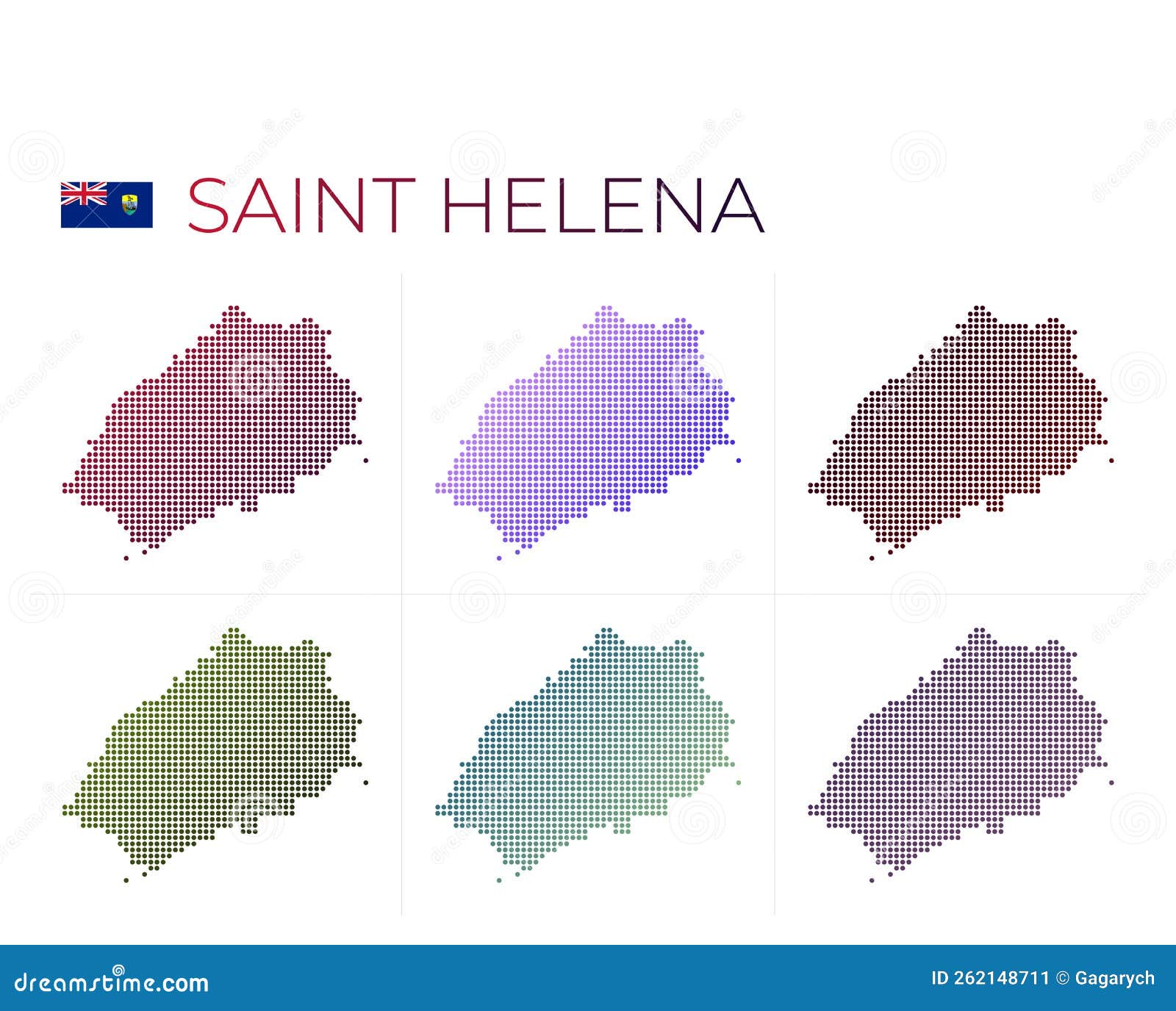 Saint Helena Dotted Map Set. Stock Vector - Illustration of concept ...