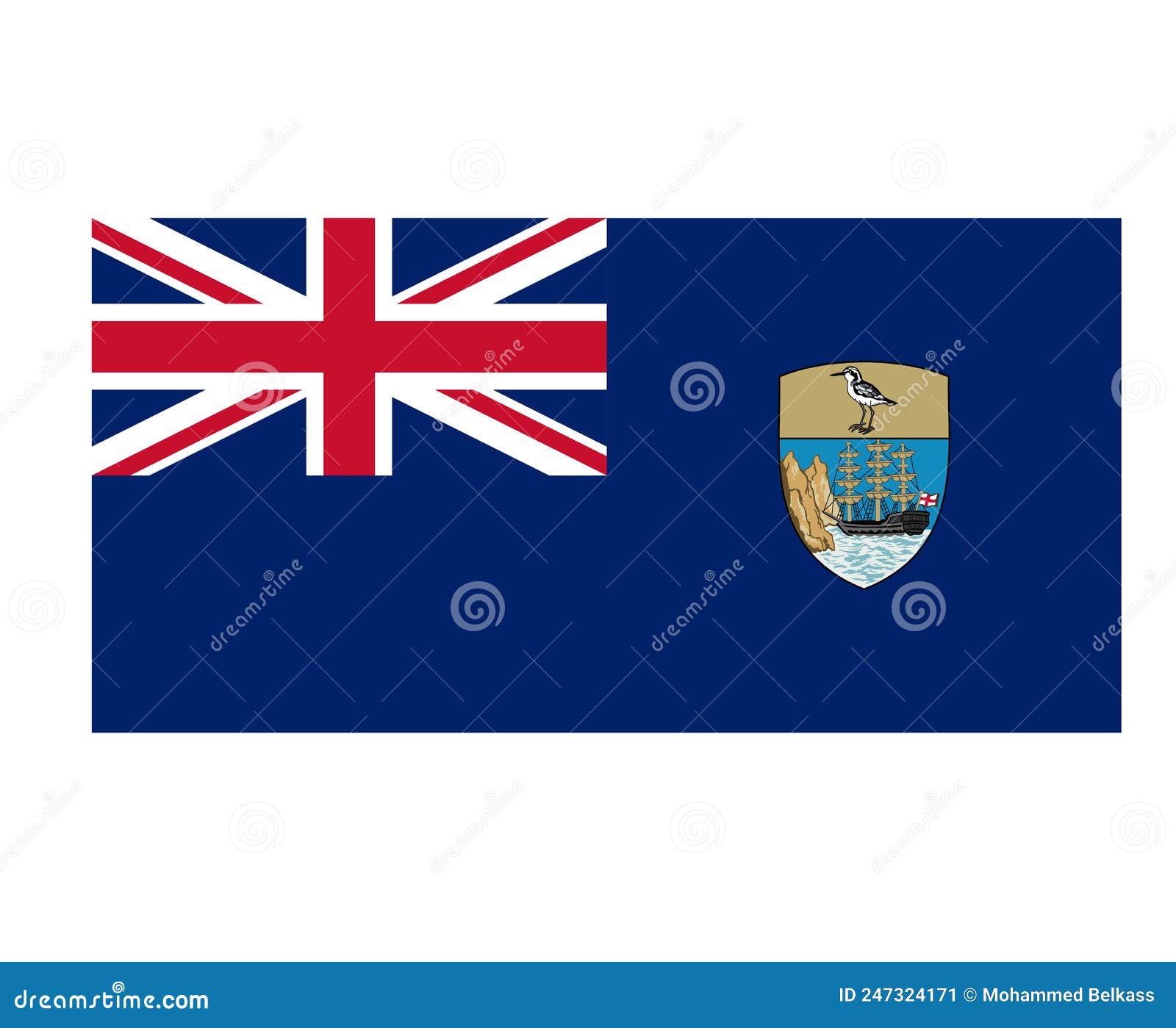 Saint Helena Flag National Africa Emblem Symbol Icon Vector Stock ...