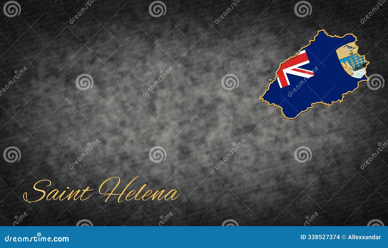 Saint Helena Symbols, Map of Saint Helena Stock Photo - Image of ...