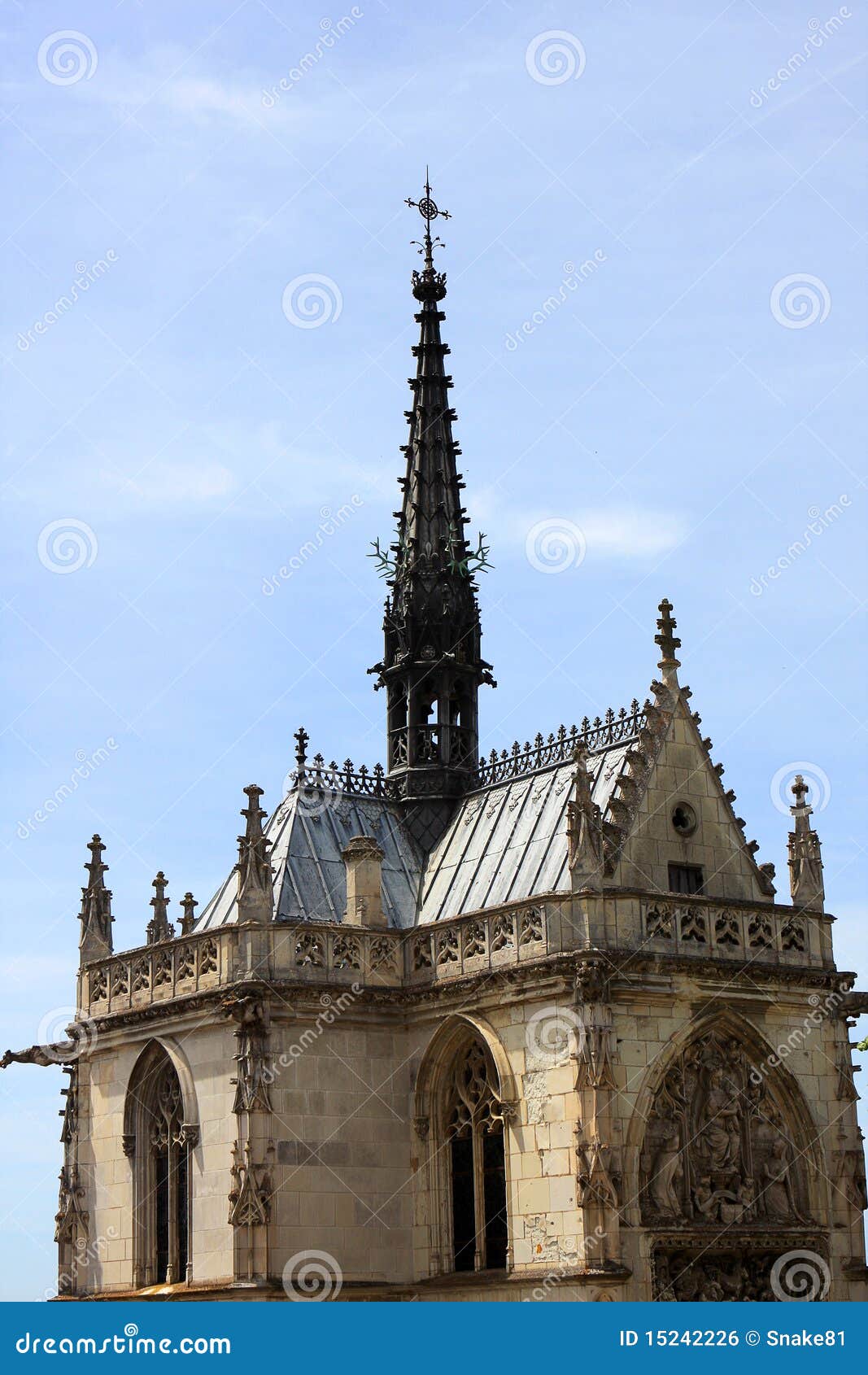Saint Hubert gothic chapel stock photo. Image of landscape - 15242226