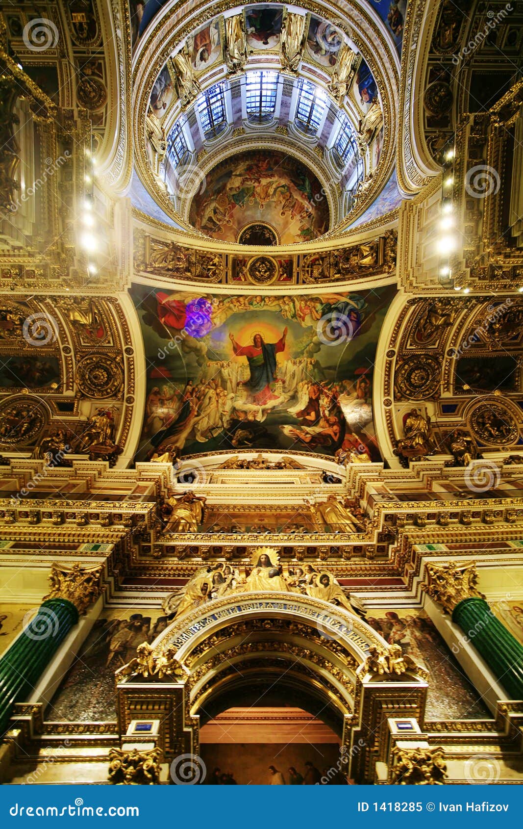 Saint Isaak Cathedral. stock image. Image of lighting - 1418285
