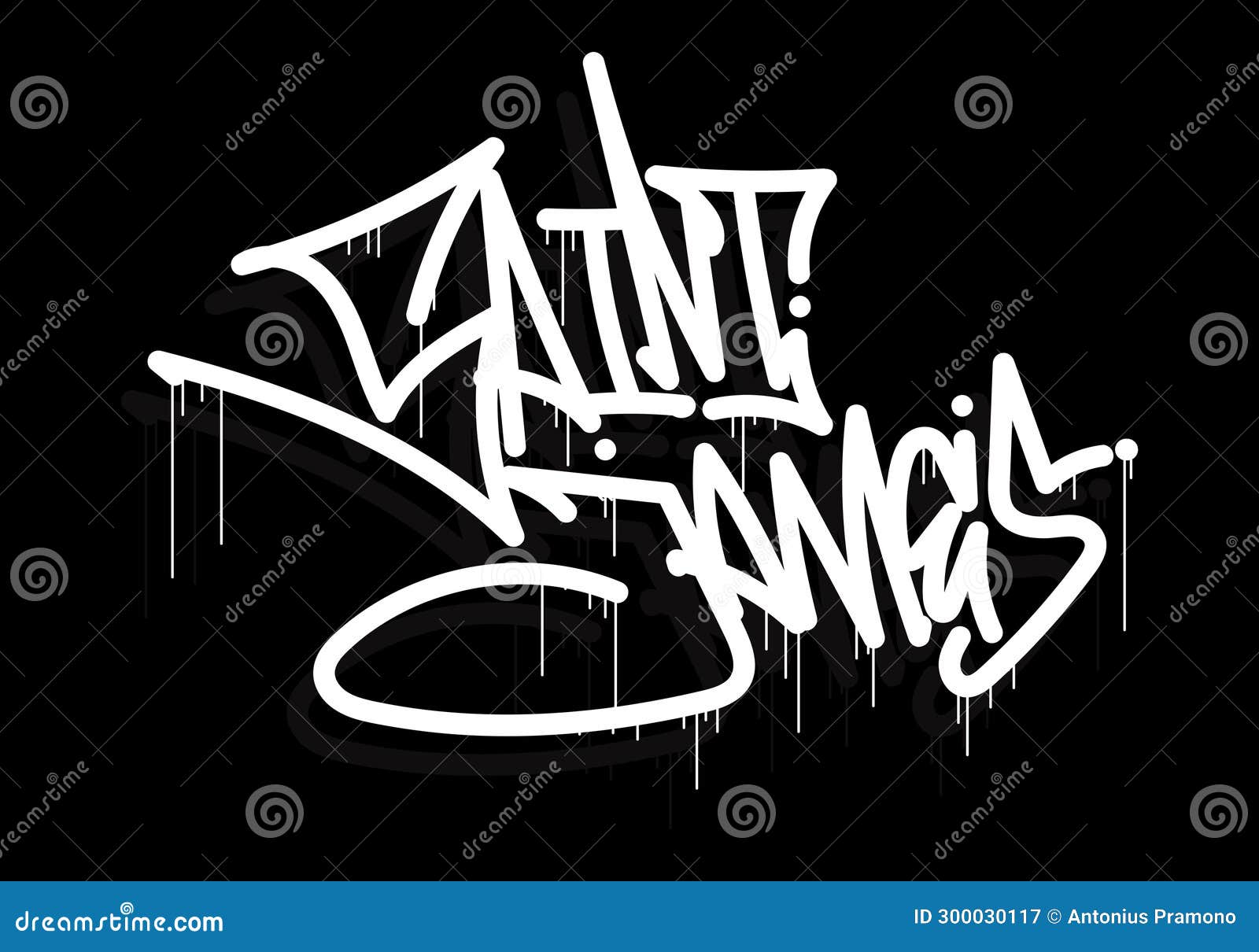 SAINT JAMES Graffiti Tag Style Stock Vector - Illustration of spray ...