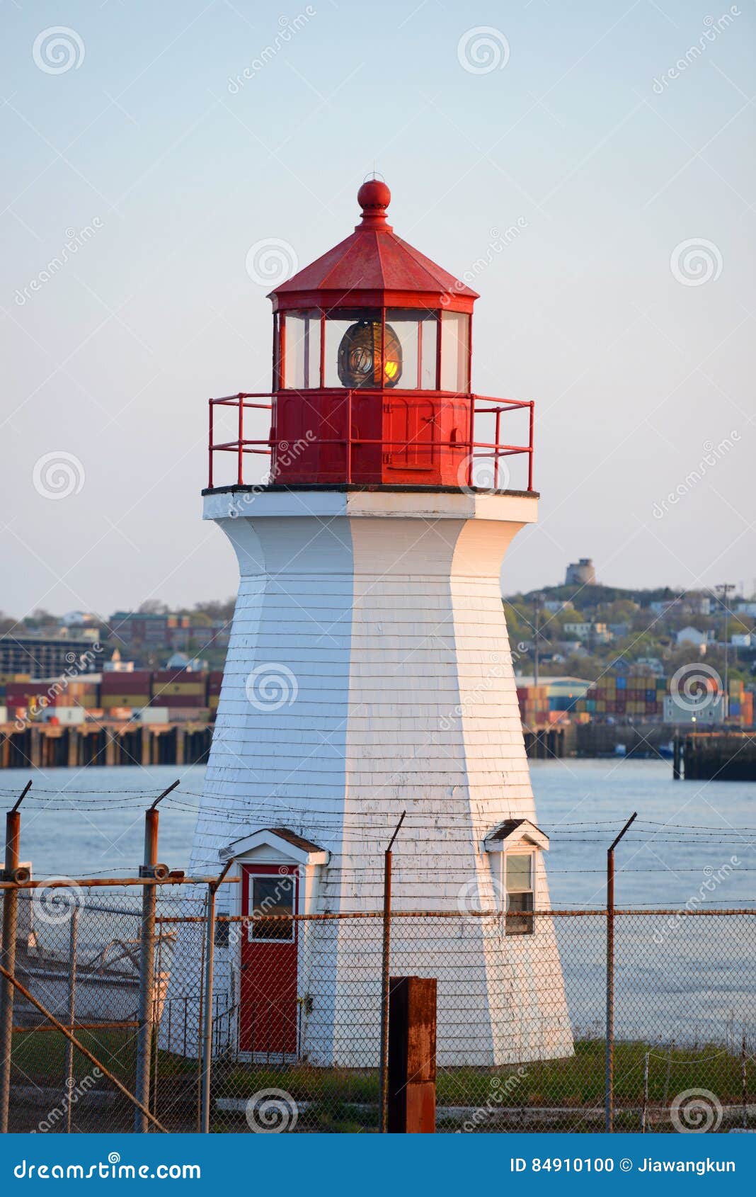 Saint John Coast Guard Base Lighthouse, NB, Canada Stock Photo - Image ...