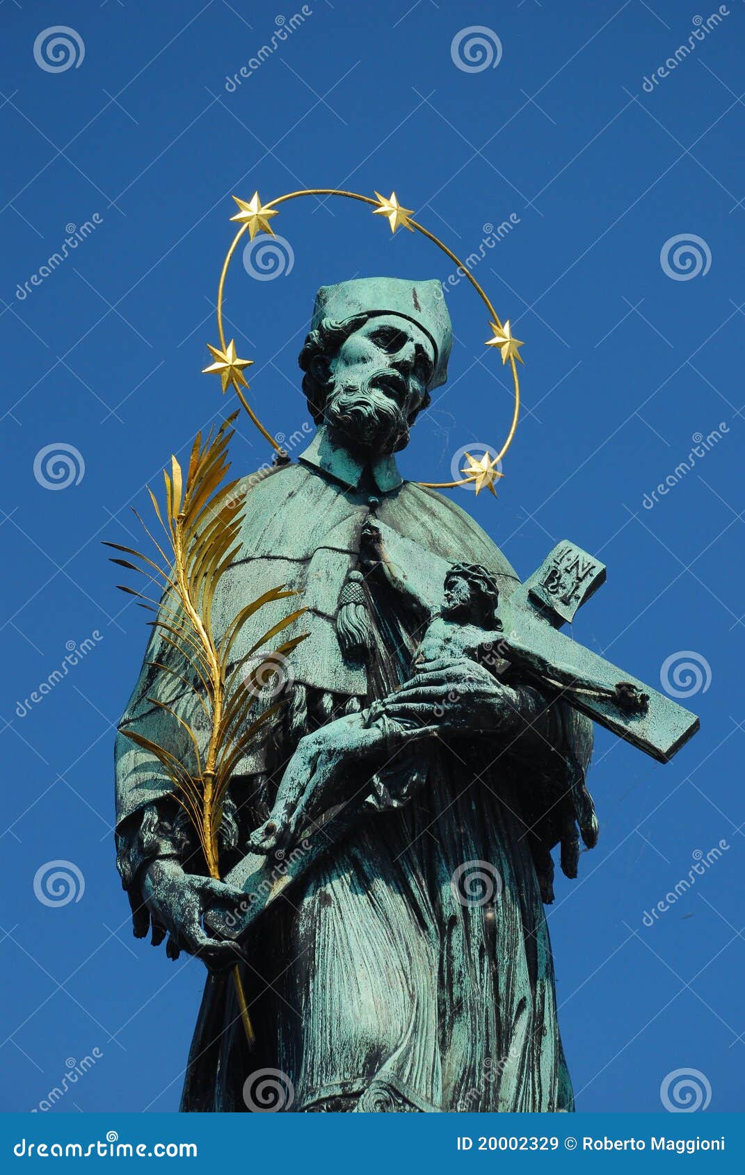 Saint John Statue on the Charles Bridge, Prague Stock Image - Image of ...