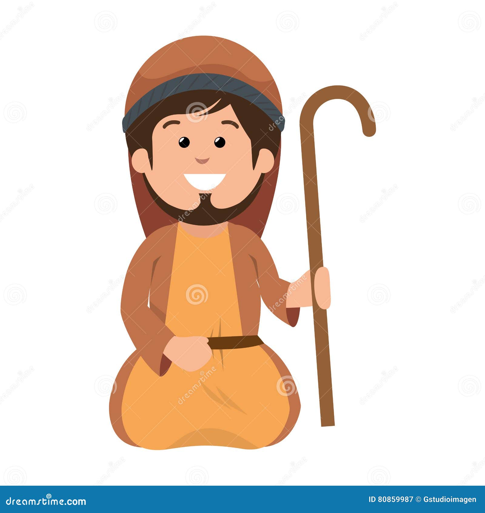 Saint Joseph Manger Character Stock Vector - Illustration of ...