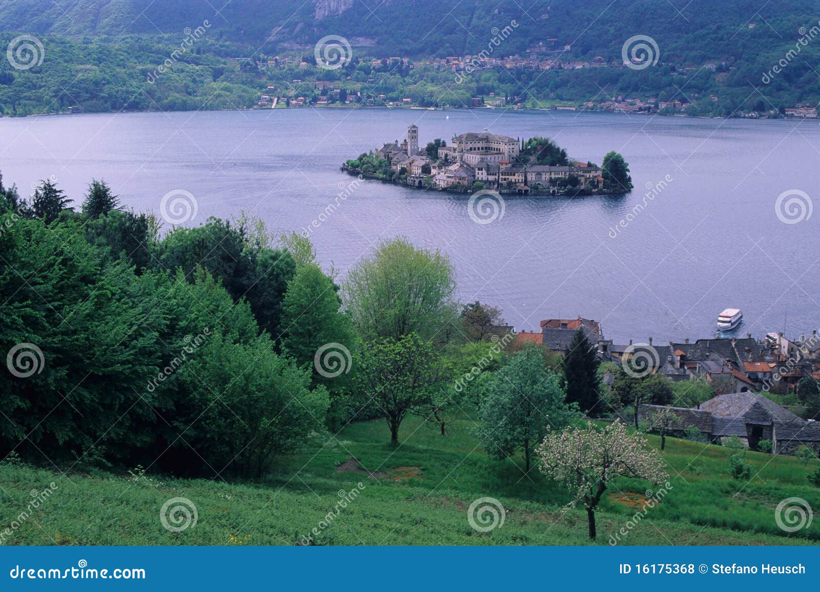 Saint Julius island stock photo. Image of italy, lake - 16175368