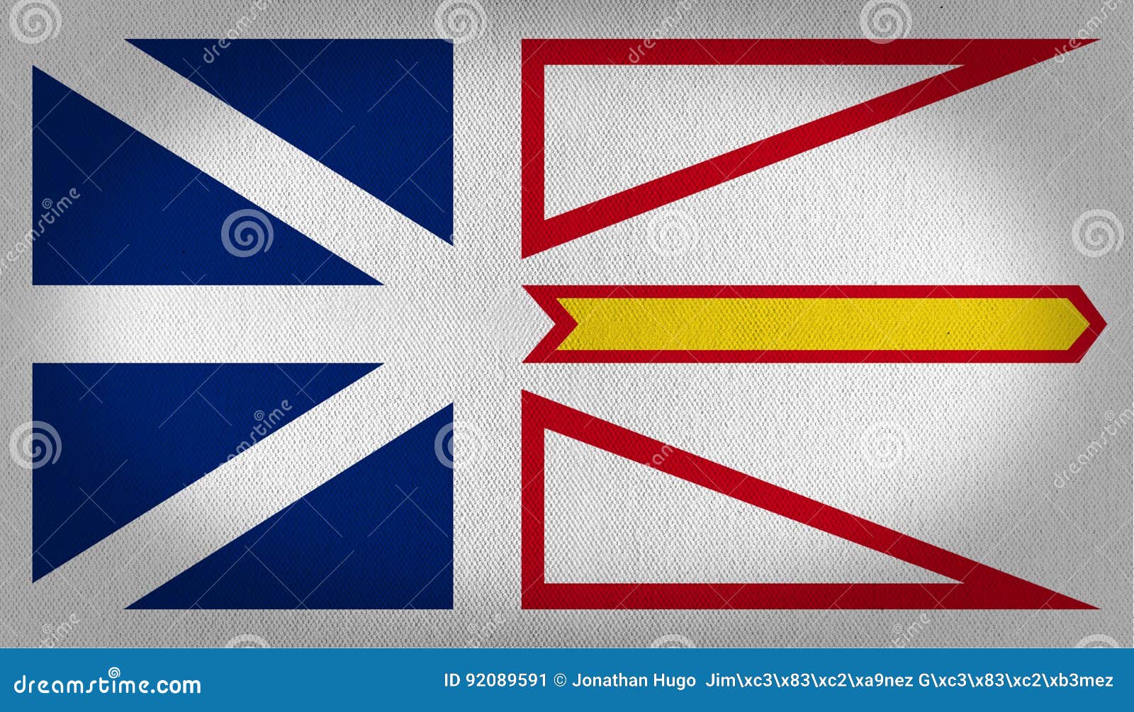 Newfoundland and Labrador Flag Stock Illustration - Illustration of ...