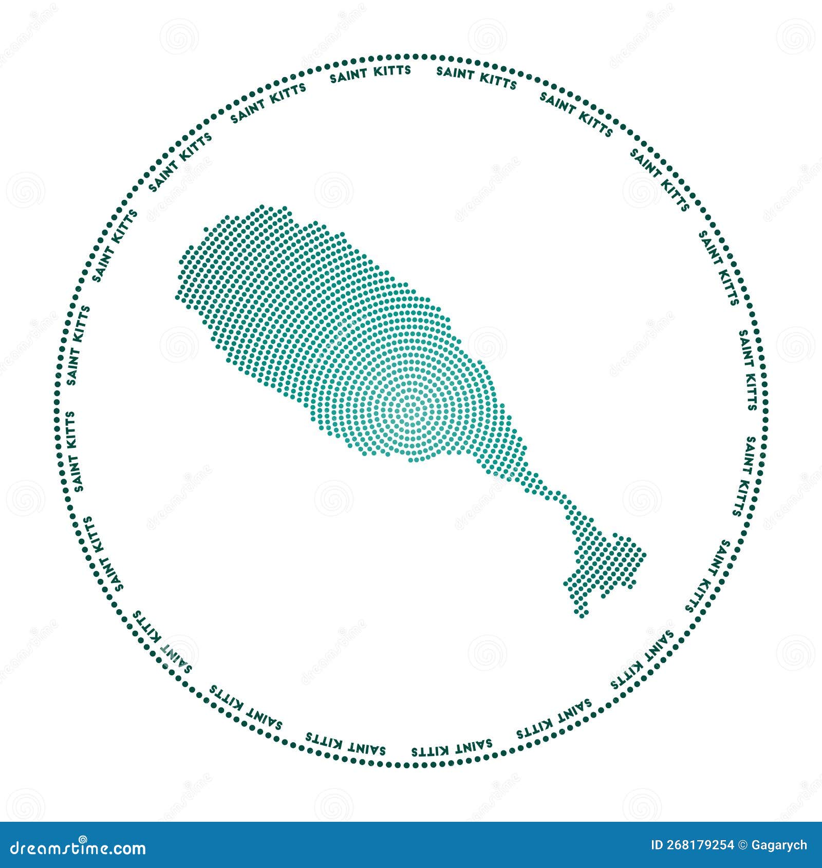 Saint Kitts round logo. stock vector. Illustration of continent - 268179254