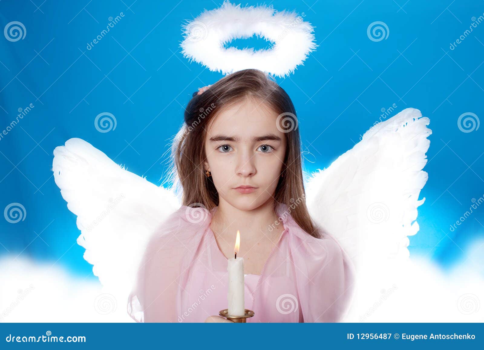 Saint little girl stock image. Image of saint, christianity - 12956487