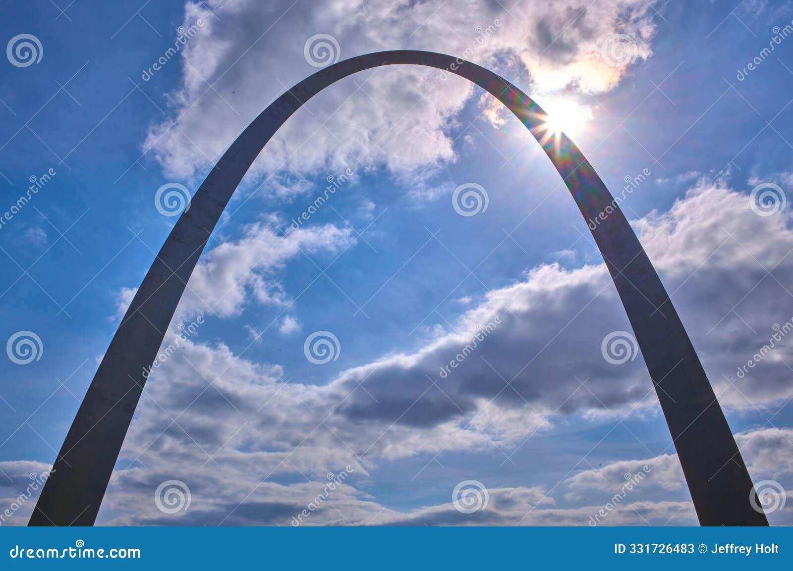 Saint Louis Arch with Clear Sky in Background Stock Image - Image of ...