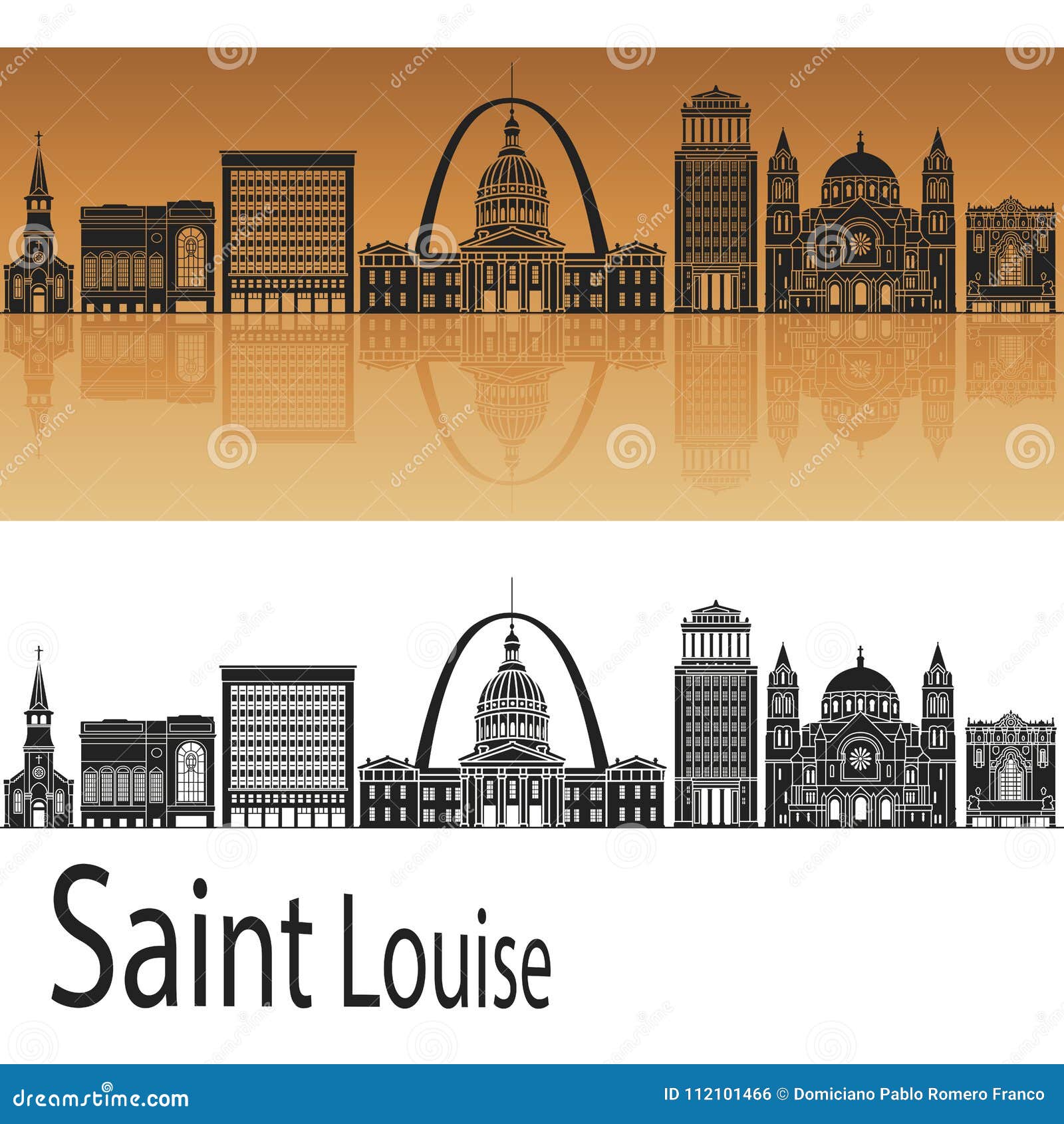 Saint Louis skyline stock vector. Illustration of missouri - 112101466