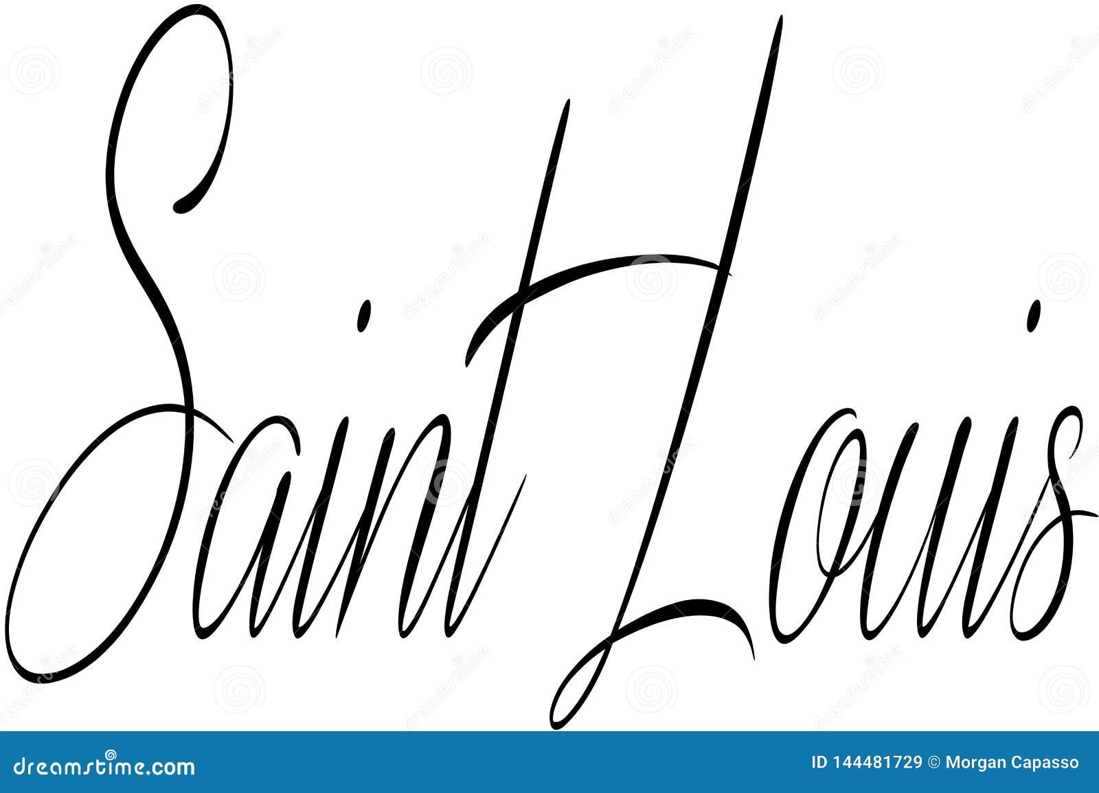 Saint Louis Text Sign Illustration Stock Vector - Illustration of saint ...