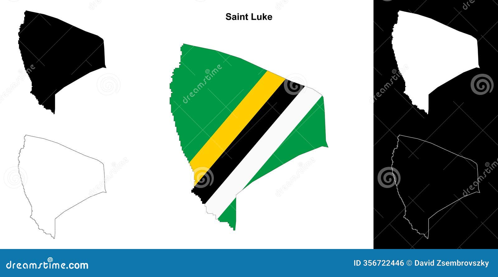 Saint Luke Outline Map Vector Illustration | CartoonDealer.com #356722446