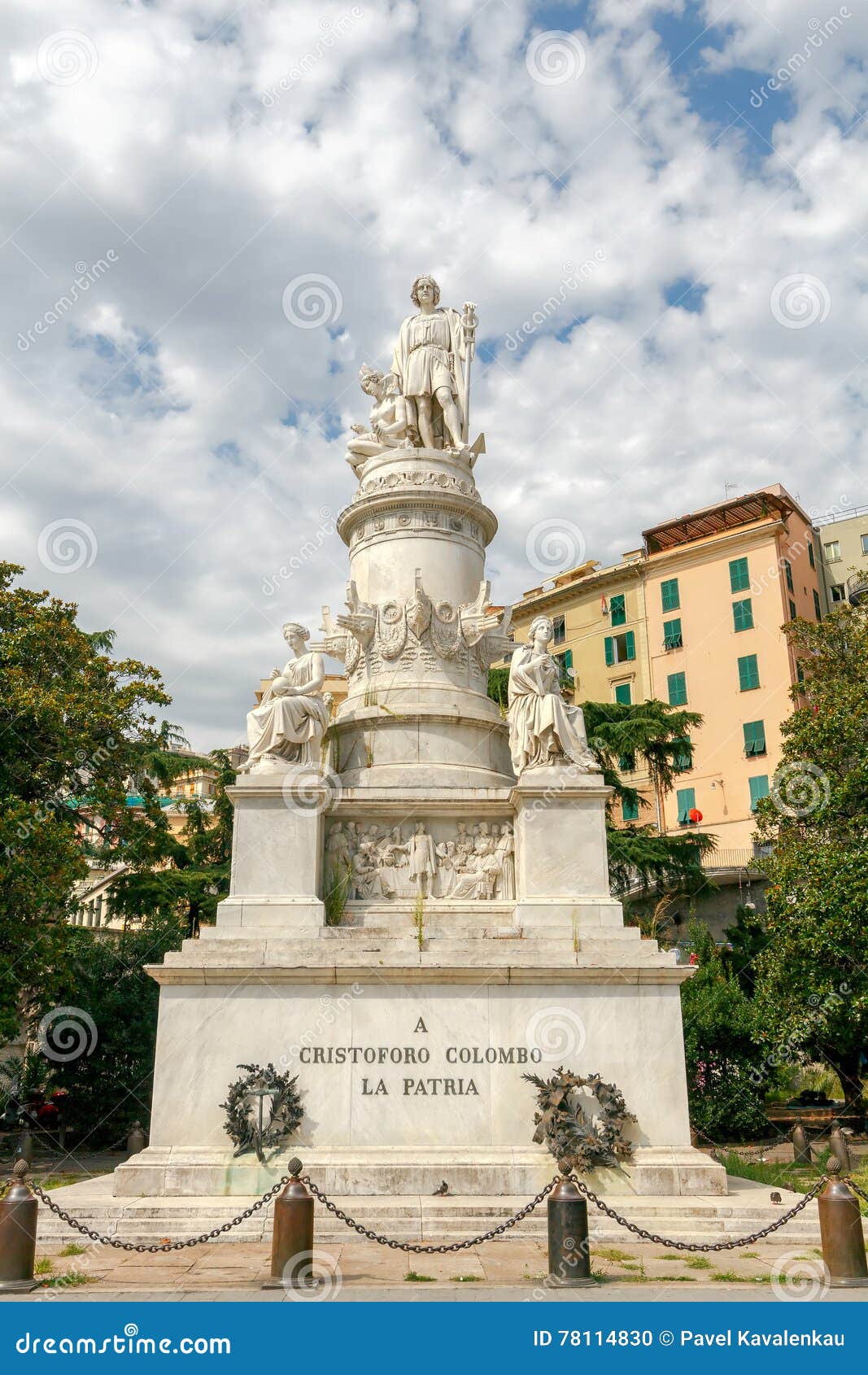 Saint Margherita Ligure Monumento a Christopher Columbo Foto de Stock ...