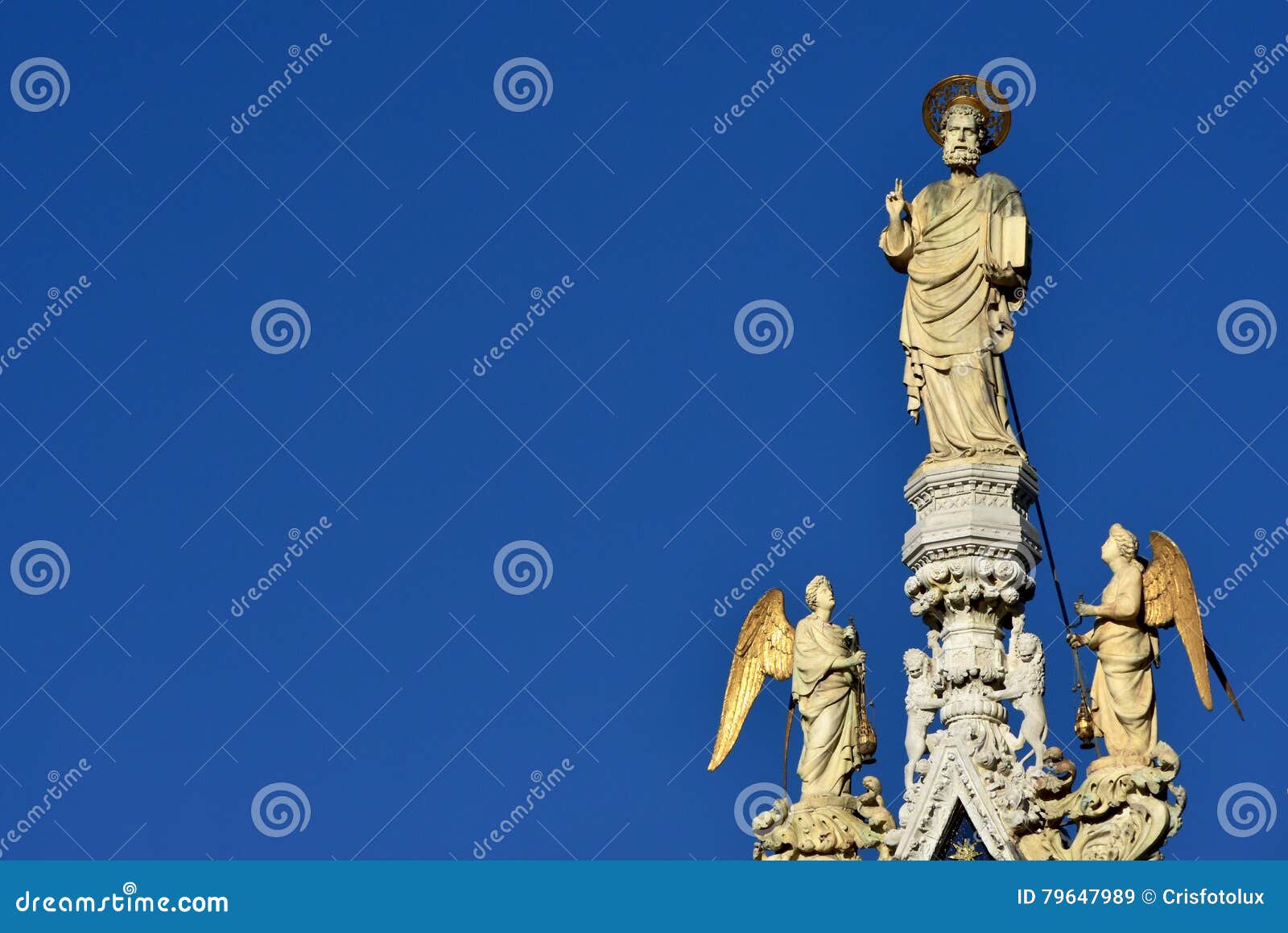 Saint Mark Blessing with Angels Stock Image - Image of europe, bless ...