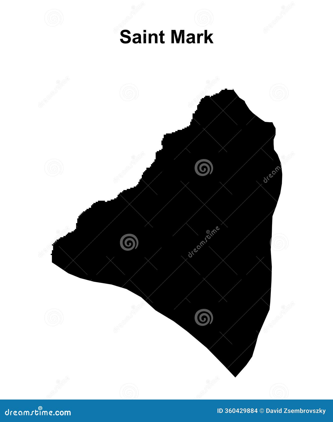 Saint Mark outline map stock illustration. Illustration of territory ...