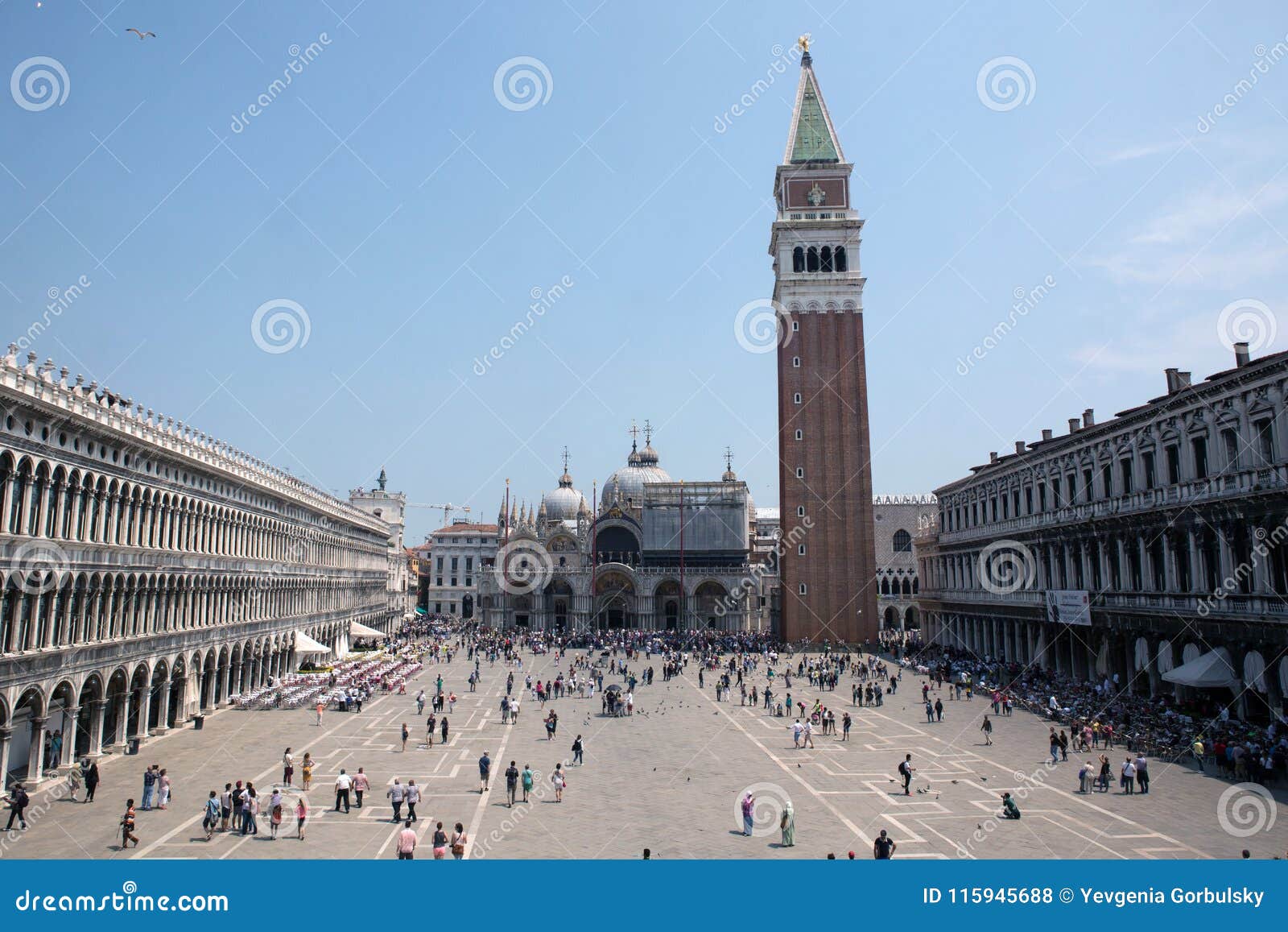 Saint Mark`s square stock photo. Image of tourist, european - 115945688