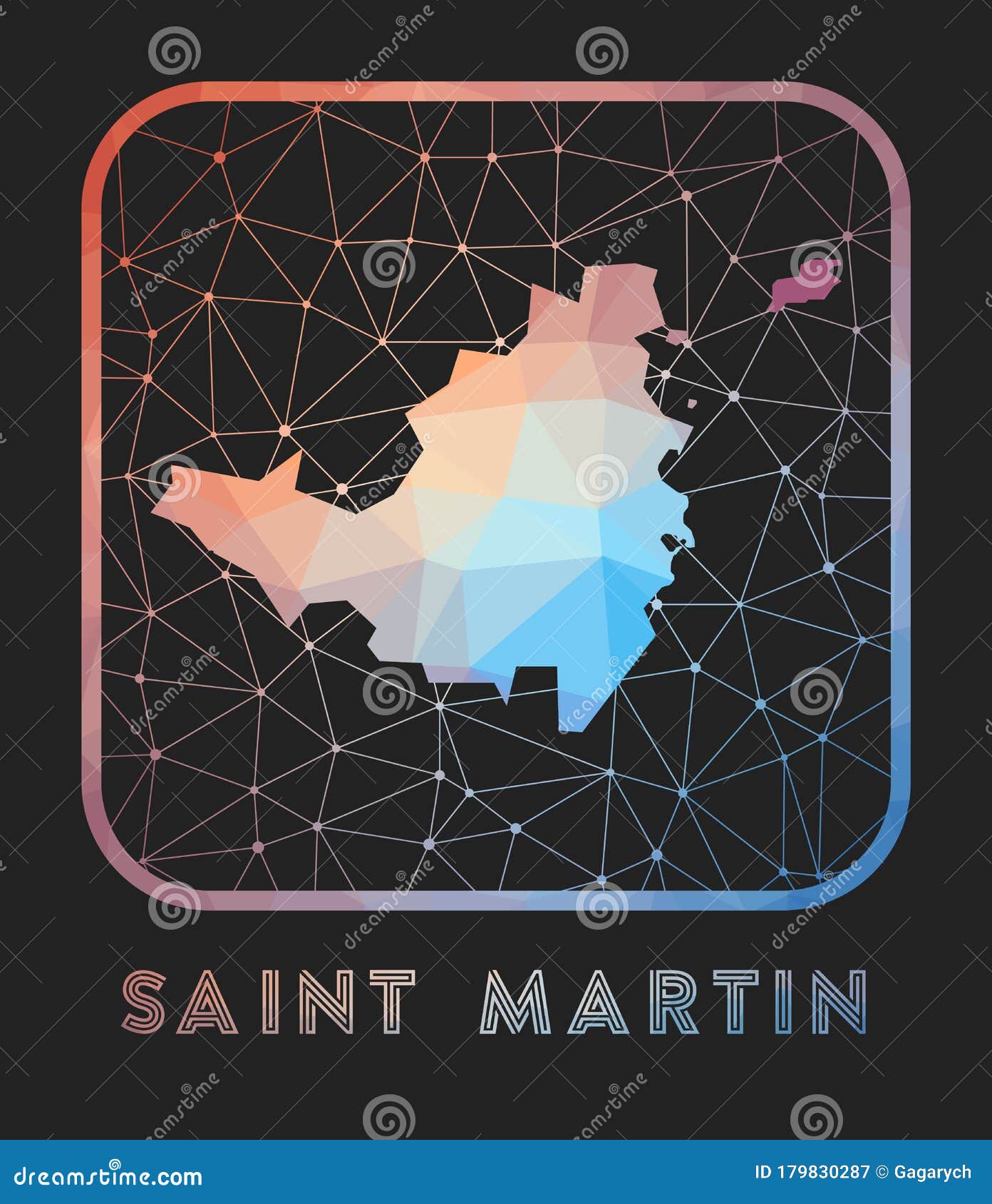 Saint Martin map design. stock vector. Illustration of element - 179830287