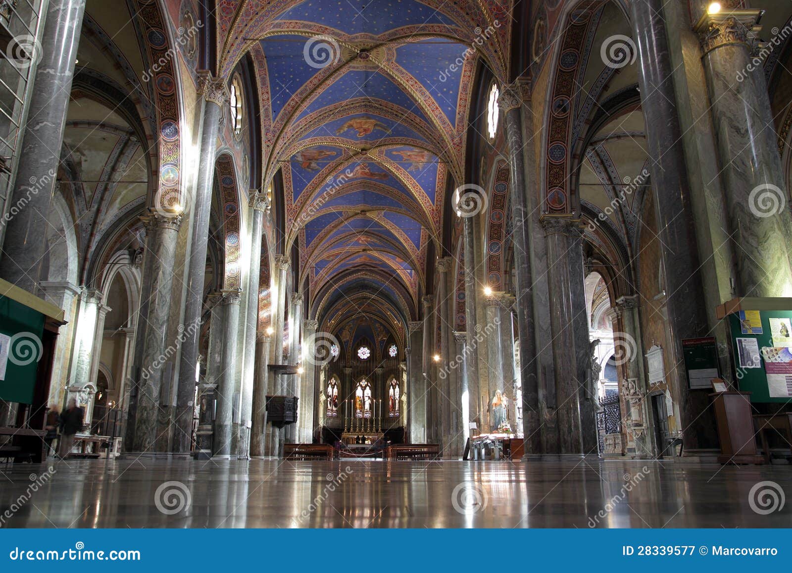 Saint Mary Above Minerva Interior Stock Image - Image of church ...