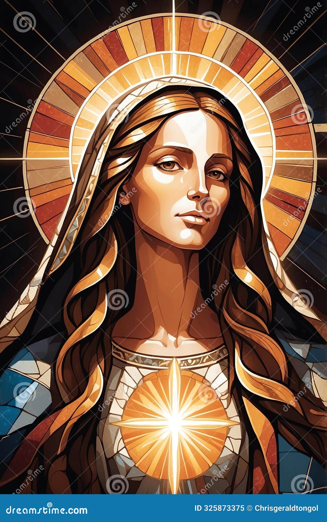 Saint Mary Magdalene Stylized Portrait Drawing of Colo Ai Generated ...