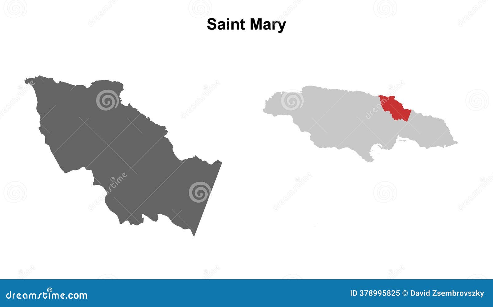 Saint Mary Outline Map Vector Illustration | CartoonDealer.com #360467270