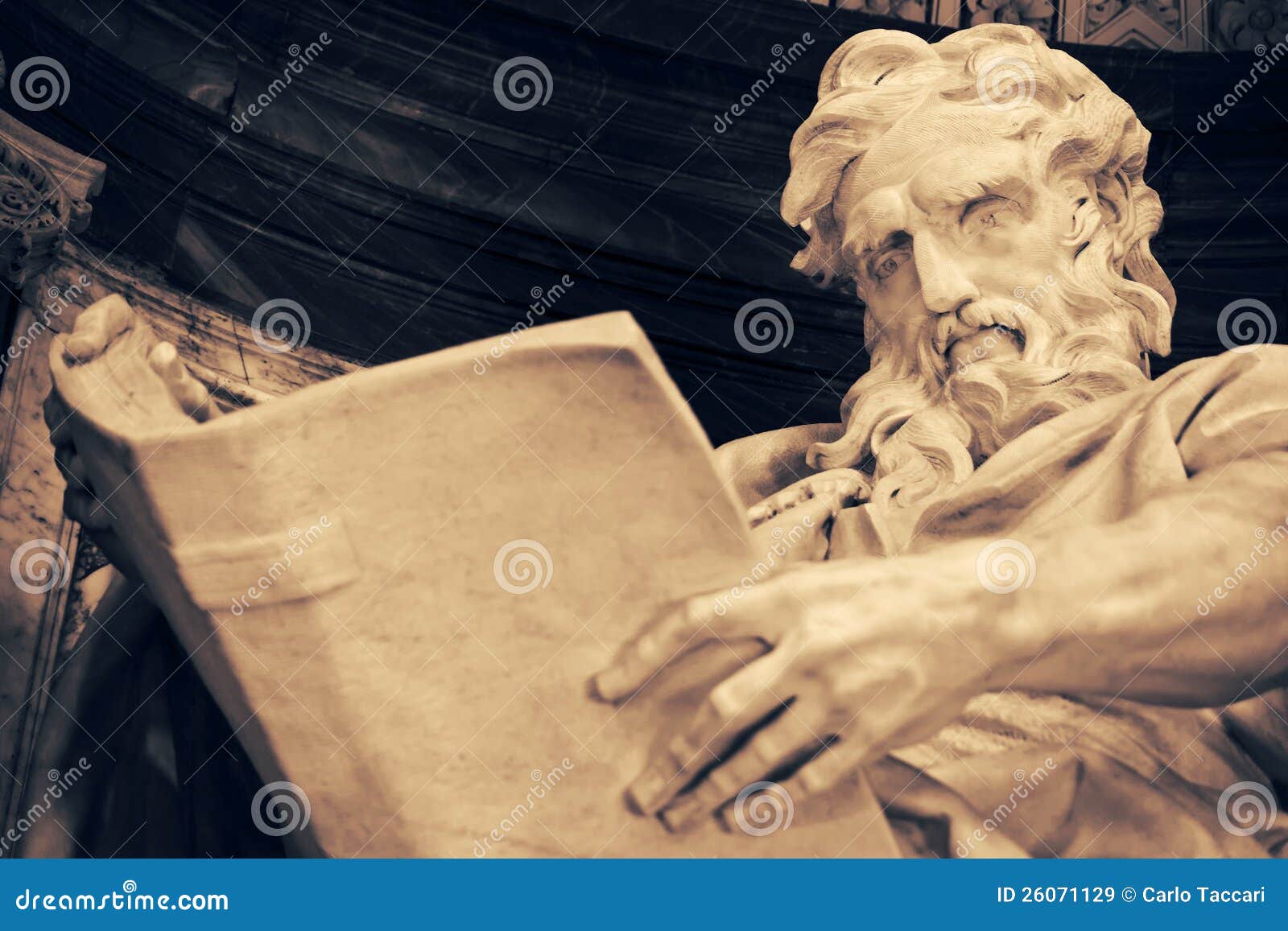 Saint Matthew Statue Detail Stock Image - Image of saint, reading: 26071129