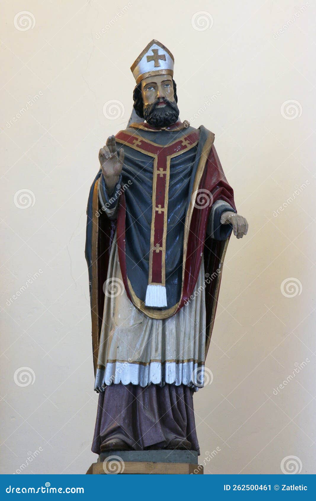 St. Methodius Statue On The Main Altar At St. George Church In Mala ...