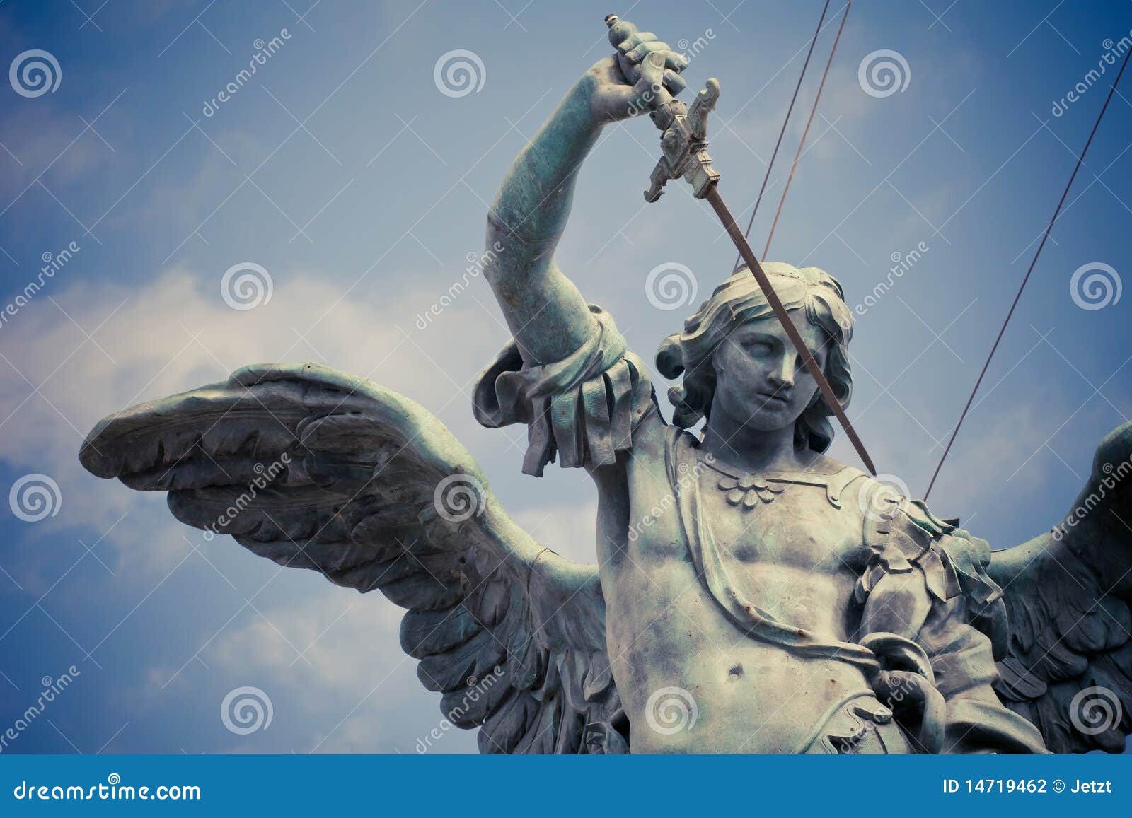 Saint Michael statue stock photo. Image of holding, italy - 14719462