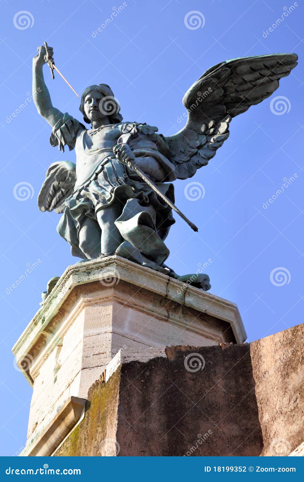 Saint Michael statue stock photo. Image of beautiful - 18199352