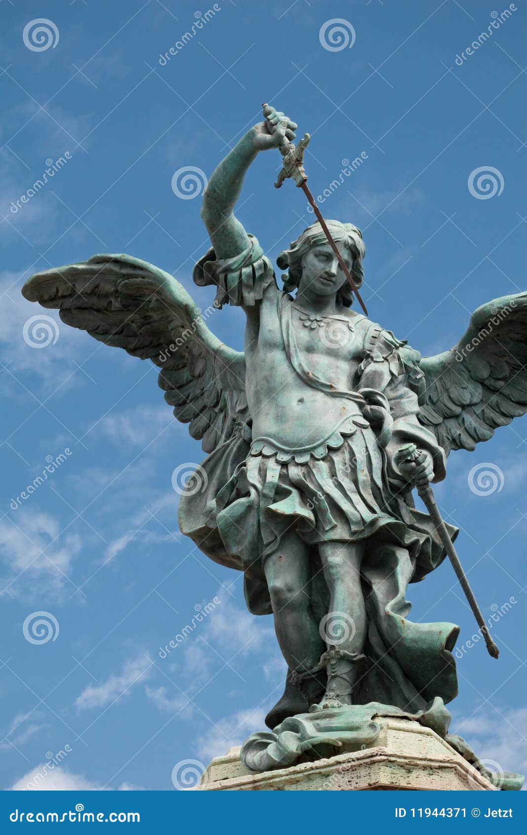 Saint Michael Statue on the Castel Sant`Angelo Stock Image - Image of ...