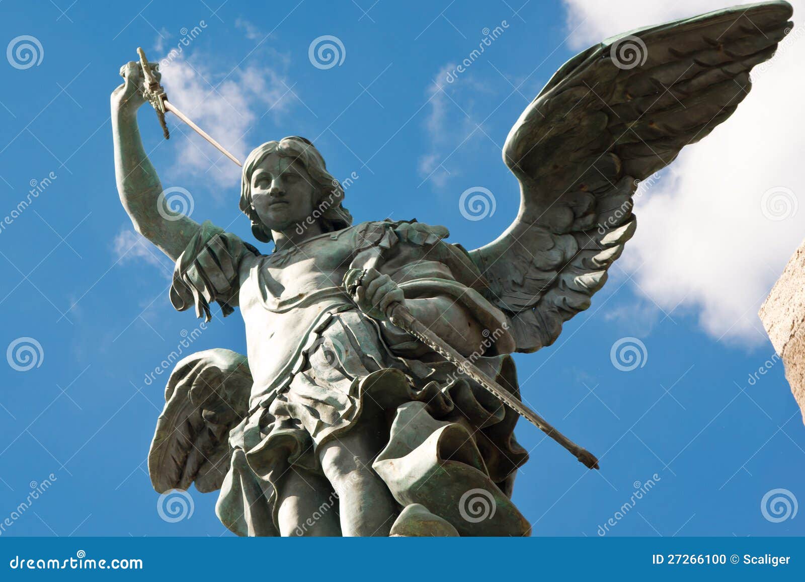 Saint Michael Statue, Castel Sant Angelo, Rome Stock Photo - Image of ...