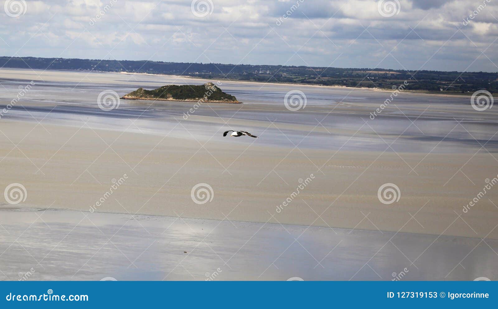 Saint Michelle bay stock image. Image of sand, michel - 127319153