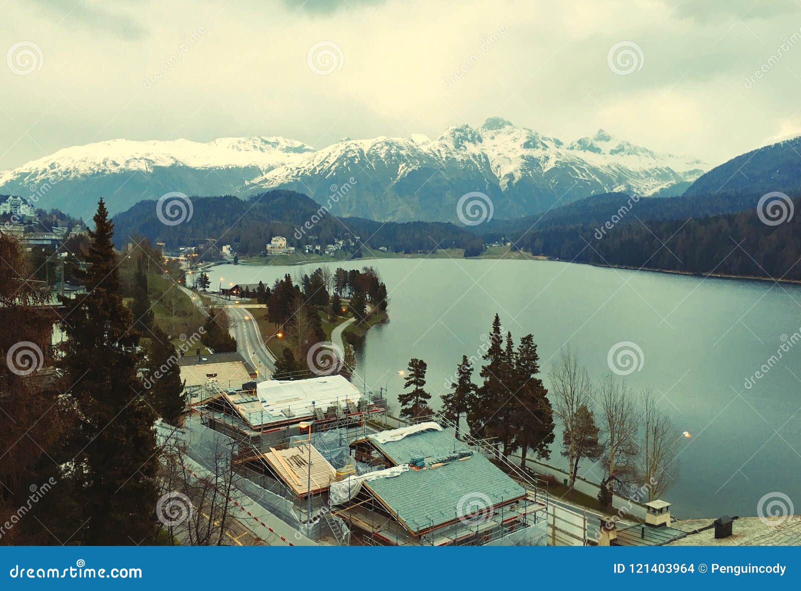 Saint Moritz landscape stock photo. Image of alps, swiss - 121403964