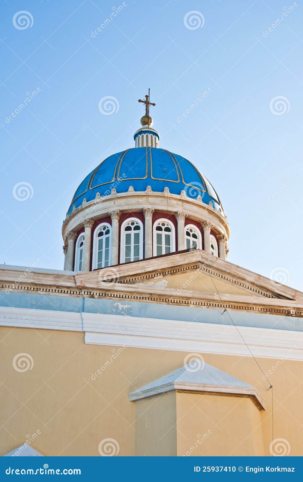 Saint Nicholas Church, Syros, Greece Stock Photo - Image of christ ...