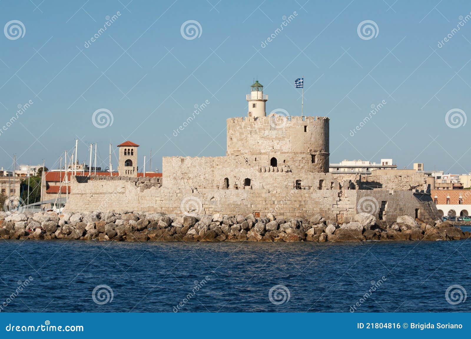 Saint Nicholas Fort, Rhodes, Greece Stock Photo - Image of nikolaos ...