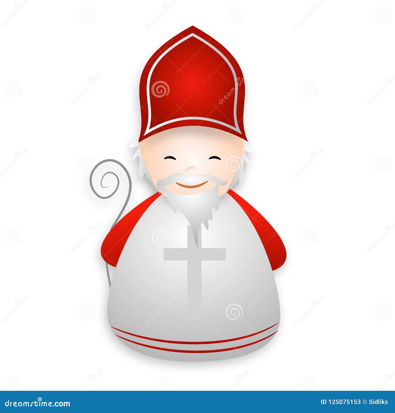 Saint Nicholas Illustration Stock Illustration - Illustration of smile ...