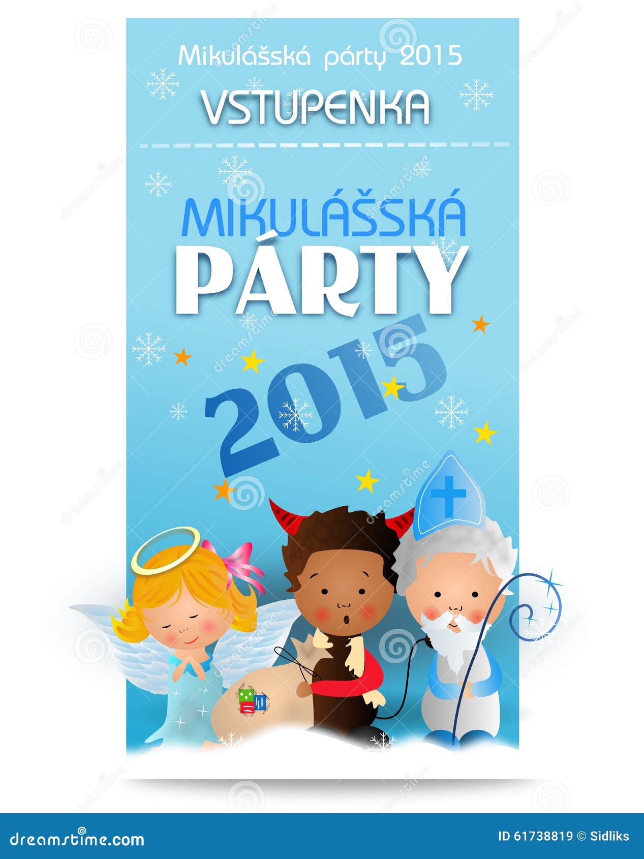 Saint Nicholas party enter stock illustration. Illustration of blue ...