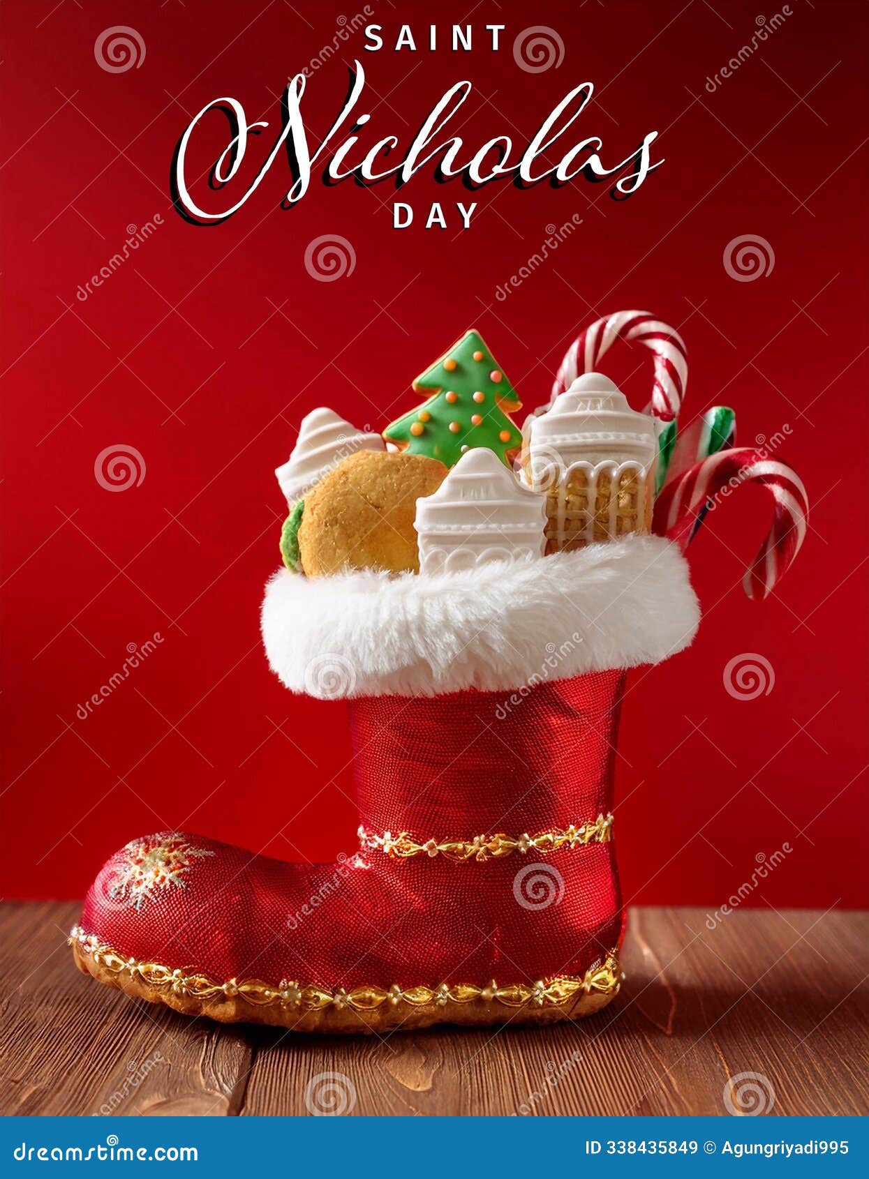 Saint Nicholas Poster Design Stock Illustration - Illustration of ...