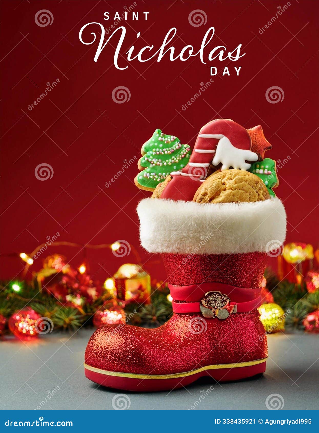Saint Nicholas Poster Design Stock Illustration - Illustration of ...