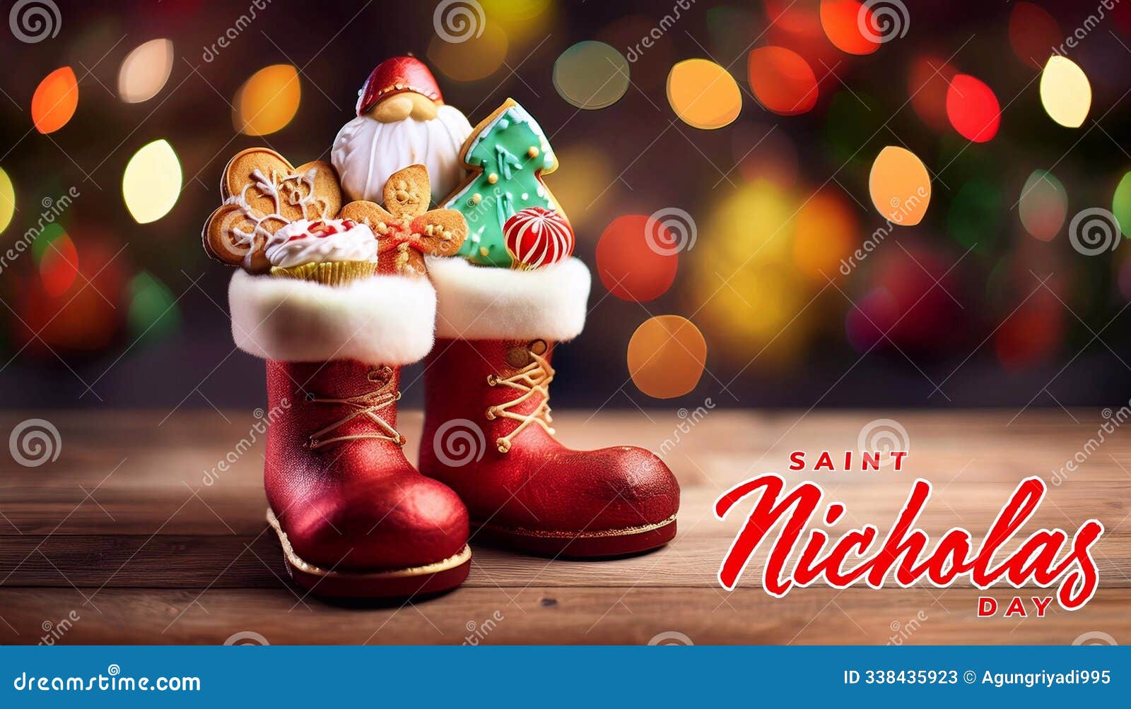 Saint Nicholas Poster Design Stock Illustration - Illustration of ...