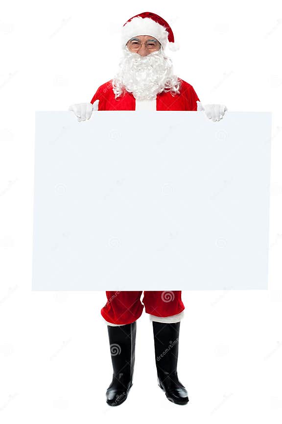 Saint Nicholas Standing Behind Blank Whiteboard Stock Image - Image of ...