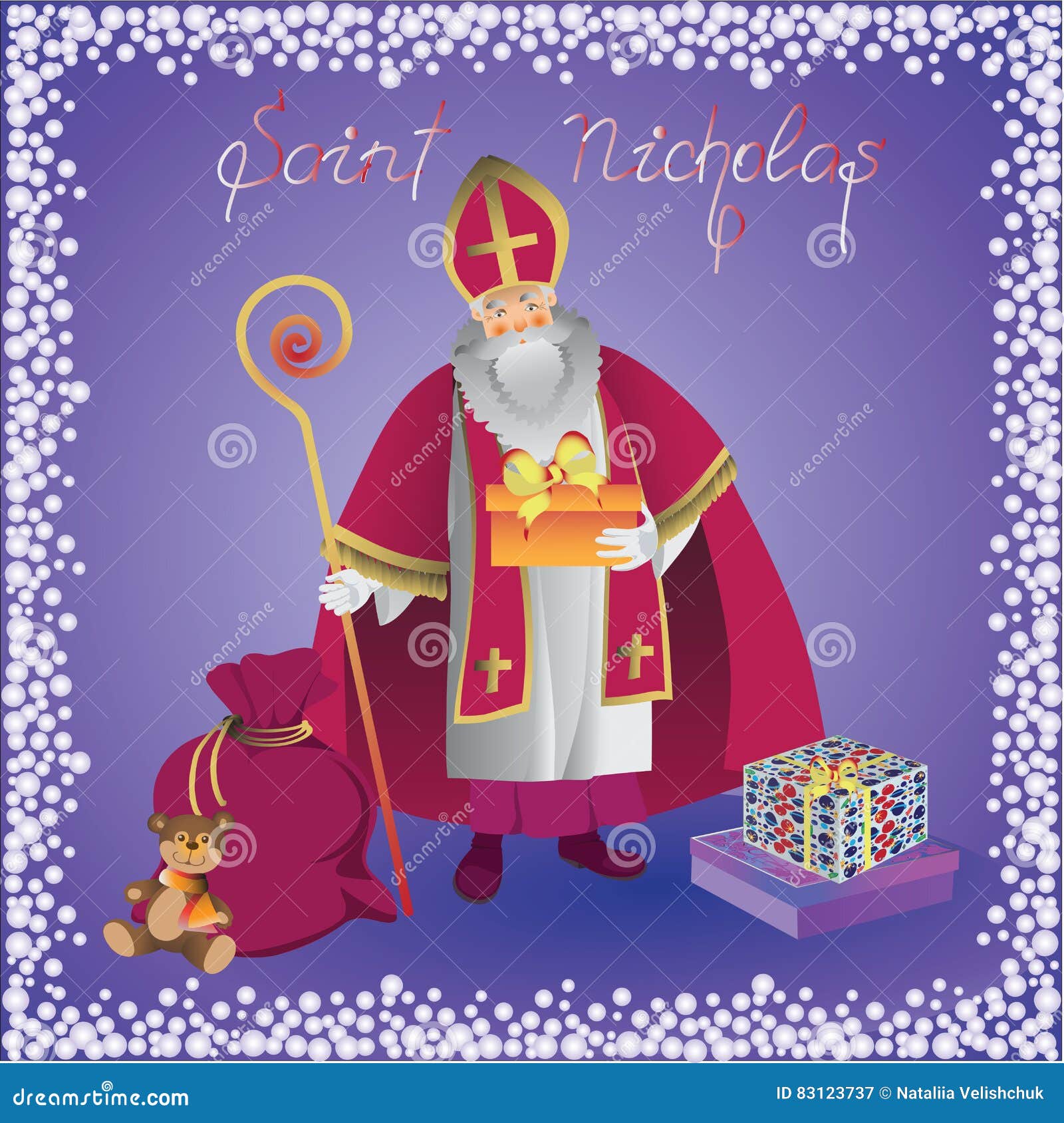 Saint Nicholas. Vector Image Stock Vector - Illustration of clothes ...