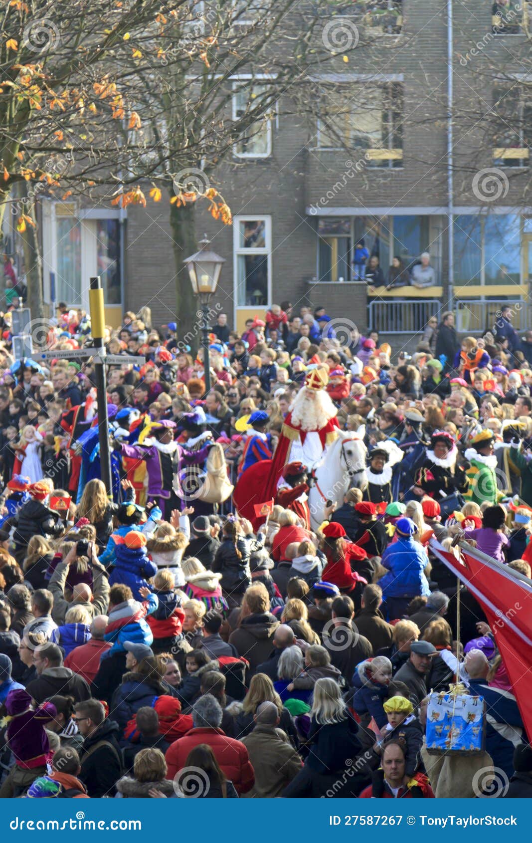 Saint Nicolas on His White Horse Riding Editorial Photography - Image ...