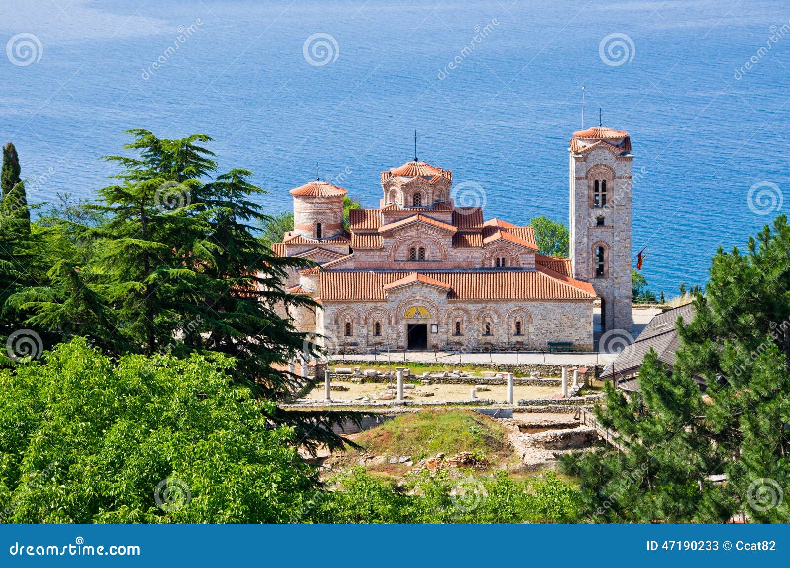 Saint Panteleimon Monastery in Ohrid, Macedonia Stock Image - Image of ...