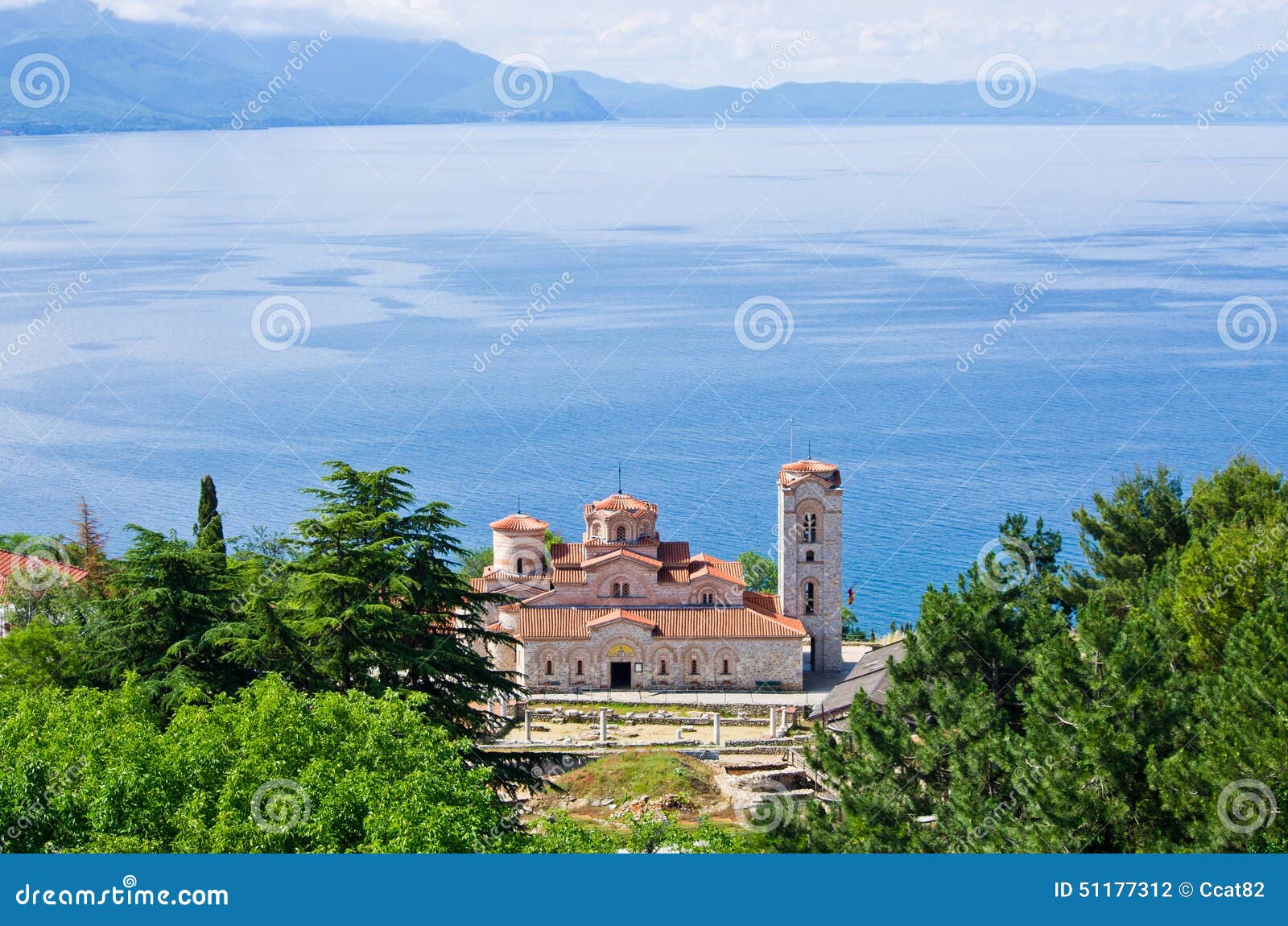 Saint Panteleimon Monastery in Ohrid, Macedonia Stock Photo - Image of ...