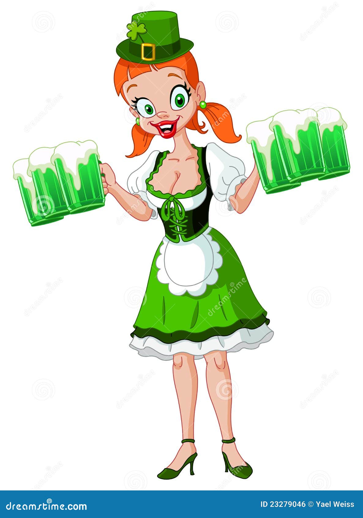 Saint Patrick girl stock vector. Illustration of holiday - 23279046