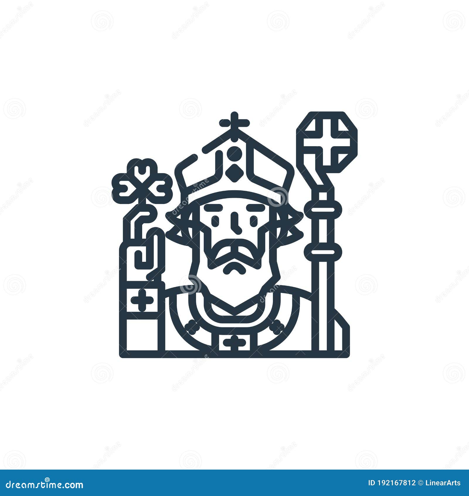 Saint Patrick Icon Vector from St Patricks Day Concept. Thin Line ...