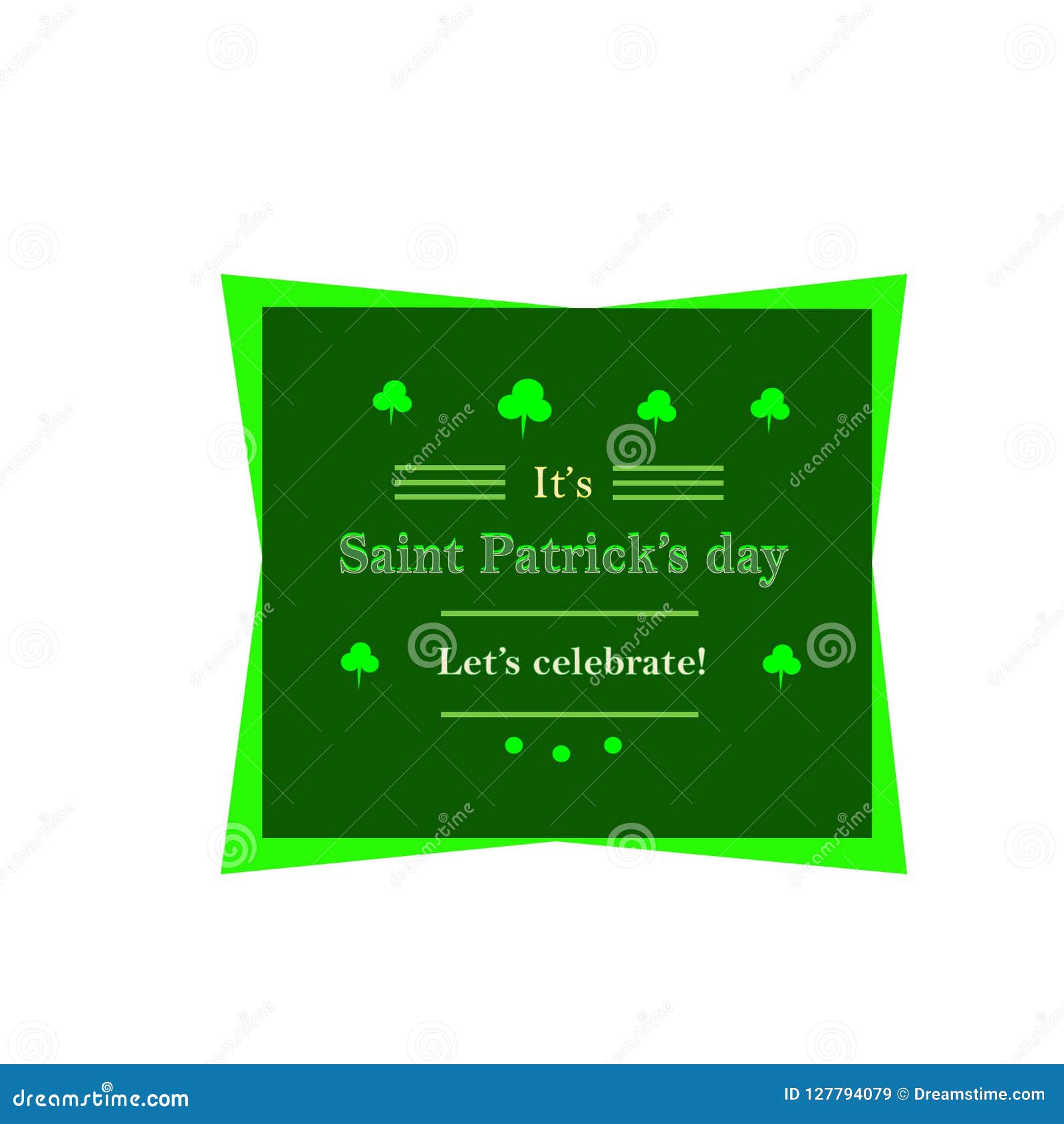 Green Logo for Saint Patrick Day Stock Illustration - Illustration of ...