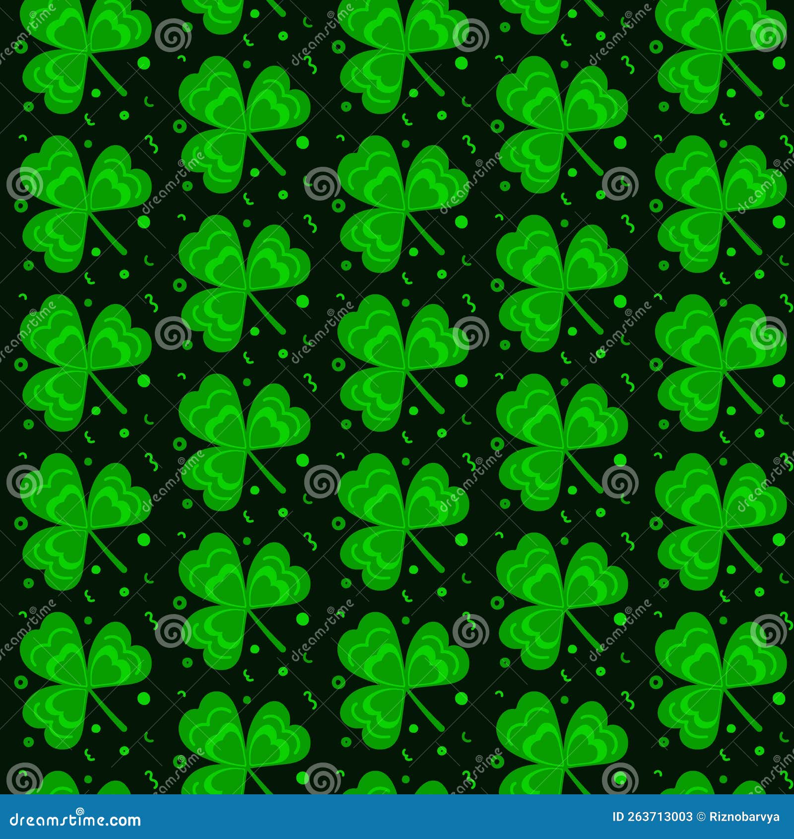 Saint Patrick S Day Background With Shamrock Green Clover Leaves